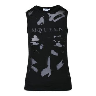 Alexander McQueen Top aus Lycra - - Tops - Damen - Schwarzk - S