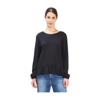 Gas Polyester Langarm-T-Shirt - - Tops - Damen - Schwarzk - M