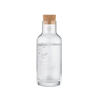 Blomus Wasserkaraffe -HYDRA- | Glaskaraffe 1 Liter mit Korkdeckel | Wasserkrug Farbe Clear | 9B x 26H cm