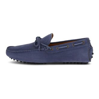 Boggi Milano Homme, Chaussures, Bleu, Taille: 43 EU Mocassins Wind en cuir su&eacute;d&eacute;