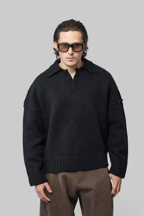 Seventh Knitted Mens Polo