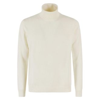 Roberto Collina Homme, Pulls, Blanc, Taille: S Col roul&eacute;s