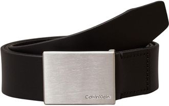 Calvin Klein Herren FORMAL PLAQUE BELT 3.5CM Gürtel,, per pack Schwarz (BLACK 001), 90| 90| 674 (Herstellergröße: 90)