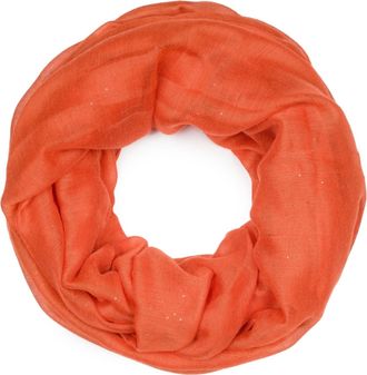 styleBREAKER Schlauchschal Loop mit Glitzer unifarben