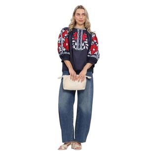 Antik Batik OXO Bluse - - Blouses & Shirts - Damen - Blau - S