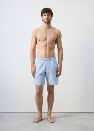 Mango Maillot de bain rayures seersucker bleu ciel - Homme - XS - MANGO MAN