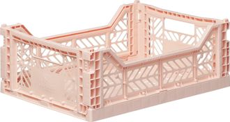 AYKASA Ay-Kasa Klappkiste, stabile Faltkiste aus Kunststoff, stapelbar, Milk Tea, Midi (40x30x14cm)