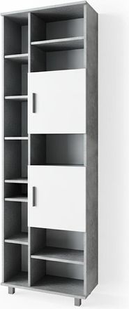 Vicco Badschrank Beton Ilias 60x190x30 cm - W&auml;scheschrank, Praktische Ablage f&uuml;r Handt&uuml;cher, Pflegeprodukte & Accessoires