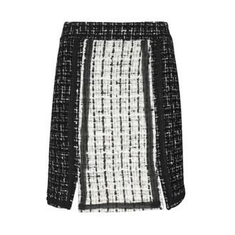 Karl Lagerfeld Boucl&eacute;-Wollrock mit Seitenschlitzen - - Skirts - Damen - Schwarzk - 2XS