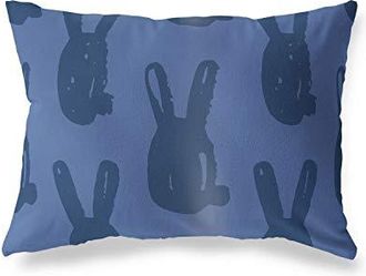 Bonamaison Le Jardin du Lin Kissenbezug Zierkissenbezug Blau Kissenbezug, Für Bett, Auto, Sofa, Haus, Wohnzimmer, Schlafzimmer, Dekoration, 45x60 Cm - Entworfen 