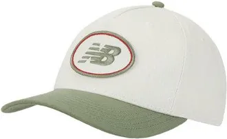 New Balance Unisex 5 Panel A Frame in Wei&szlig;/Gr&uuml;n, Baumwolle, Gr&ouml;&szlig;e OSZ
