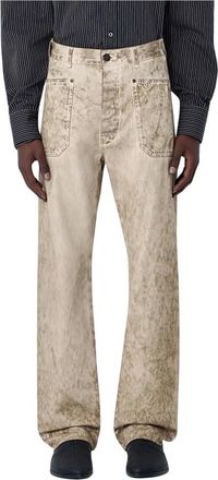 Vivienne Westwood Homme, Jeans, Beige, Taille: W28 Jean en denim &agrave; jambes larges