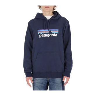 Patagonia Sweat &agrave; capuche P-6 Logo Uprisal - Homme - Sport - Bleu - Taille: L