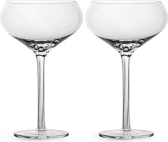 Sagaform Kitchen Champagnerschalen-Set 2-teilig aus Glas in der Farbe Transparent 27cl, Ma&szlig;e: 10cm x 10cm x 16cm, 5018265