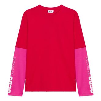 GCDS Gcds Wear Langarmshirt mit Print - - Tops - Herren - Rot - L