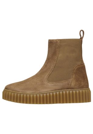 Voile Blanche Stiefeletten aus Veloursleder, Hellbraun 37