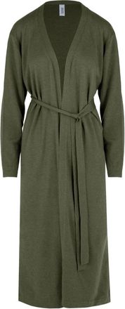 Bomboogie Femme, Pulls, Vert, Taille: 38 FR Gilet en m&eacute;lange de m&eacute;rinos avec ceinture amovible