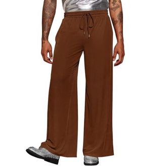 Generic Pantalon ample en velours c&ocirc;tel&eacute; pour homme - Coupe ample - Jambe large - Pantalon d&eacute;contract&eacute; - Pantalon de jogging &agrave; jambe droite - Pantalon r&eacute;tro a