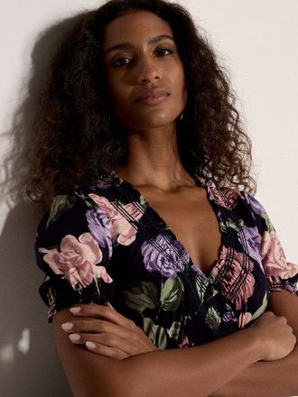 Apricot Maxikleid Elastischer Bund