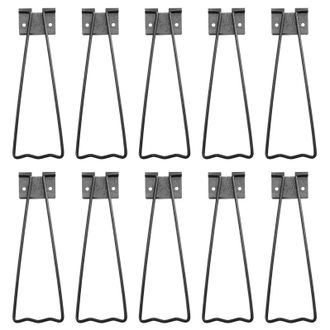 SOLUSTRE 10 St&uuml;ck Schwarzer Bilderrahmen St&auml;nder aus Eisen Staffelei R&uuml;ckseitenhalter f&uuml;r 10-12 Zoll Fotorahmen Rostfrei Stabiler Tischst&auml;nder f&uuml;r Fotos und De