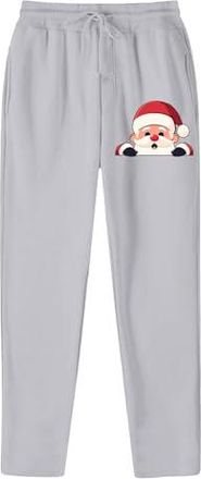 Generic Pantalon De Surv&ecirc;tement pour Homme Taille 7 Marron Cigarette Chic Extensible Ultra Tartan Relax Satin 50 Rayure Fermeture Claire Multipoches Simple Ca