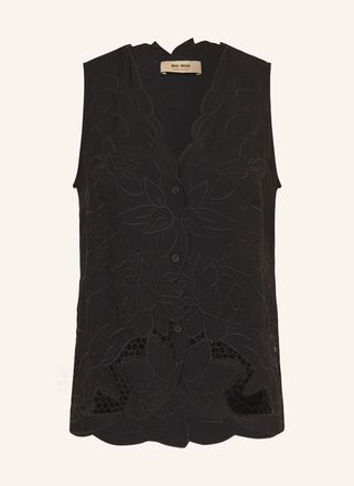 Mos Mosh Mos Mosh Top Mmdaima Aus Lochspitze Mit Cut-Outs schwarz