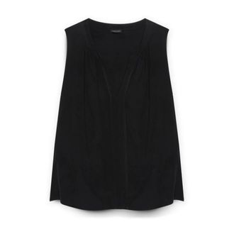 Fiorella Rubino Femme, Tops, Noir, Taille: 46 FR Top en viscose Lenzing Ecovero