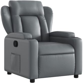 vidaXL Relaxsessel Grau Kunstleder - Vidaxl