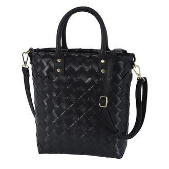 Handed By [DL] Little Grace Handbag Fat Strap Black Size XS with PU Handles and Detachable Clutch