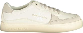 Calvin Klein Homme, Chaussures, Beige, Taille: 44 EU Baskets blanches sportives avec d&eacute;tails contrast&eacute;s