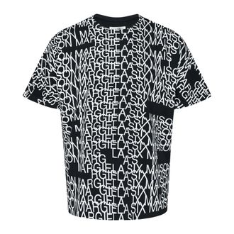 Maison Margiela Layered Logo T-Shirt - - Tops - Herren - Schwarzk - M