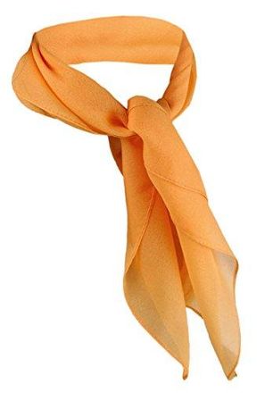 TigerTie dames Chiffon tissu nicki orange taille 50 cm x 50 cm - tissu foulard &eacute;charpe