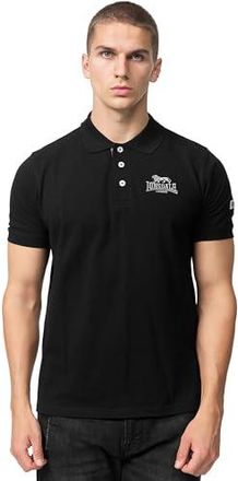 Lonsdale London BRUAN Homme Polo Noir S 100% Coton Slim Fit