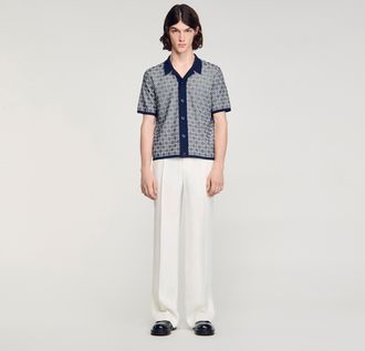 Sandro Chemise jacquard Square Cross