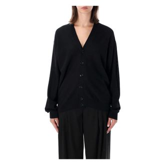 Christophe Lemaire Femme, Pulls, Noir, Taille: 40 FR Cardigan torsad&eacute; d&eacute;contract&eacute;