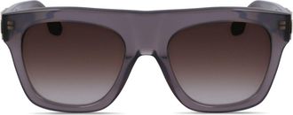 Victoria Beckham Sonnenbrille mit eckigem Gestell - Grau