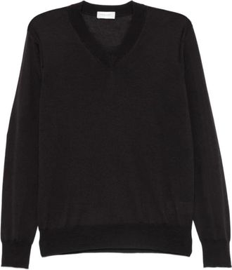 Paolo Pecora Pull &agrave; col en V - Homme - Pulls - Brun - Taille: L