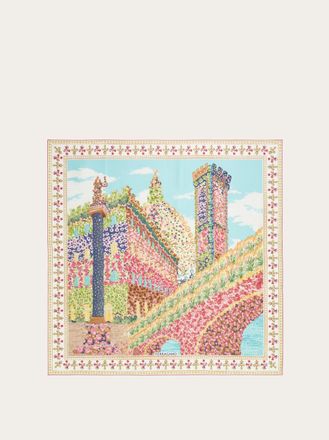 Ferragamo Damen Seidenhalstuch mit Palazzo-Print Mehrfarbig