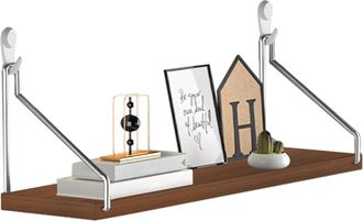 Generic Schweberegal aus Holz | Schwimmendes Wandregal aus Holz,B&uuml;cherregal-Wanddekoration ohne Bohren f&uuml;r Badezimmer, Wohnzimmer, Pflanzen, K&uuml;che