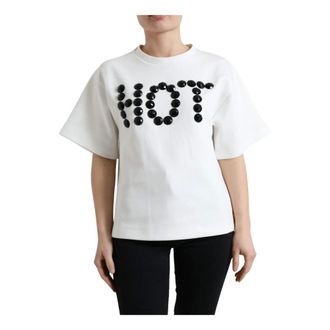 Dolce & Gabbana Femme, Tops, Blanc, Taille: 34 FR T-Chemises