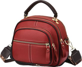Generic Multifunktionale Umh&auml;ngetasche aus Leder, einfache Umh&auml;ngetasche aus Leder, modische Umh&auml;ngetasche f&uuml;r M&auml;dchen, Hobo Handtaschen f&uuml;r Damen, mit verste