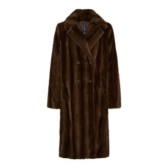 Notyz Madrid Kunstfellmantel - - Coats - Damen - Braun - 3XL