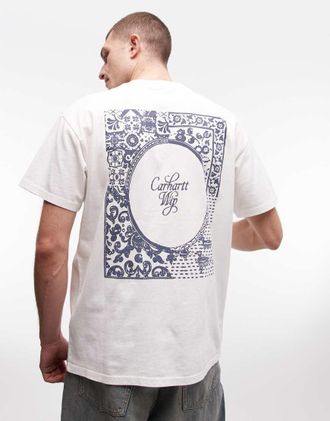 Carhartt Work in Progress Vestige - T-shirt avec imprim&eacute; au dos - Blanc