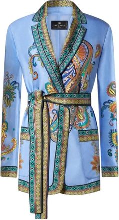 Etro Femme, Vestes, Multicolore, Taille: 40 FR Veste Cache-Coeur en Twill de Soie