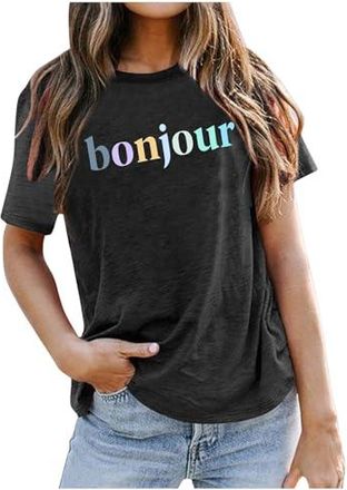 Generic T-shirt pour femme France - Tour - Voyage en France - T-shirt de vacances, gris, XXL