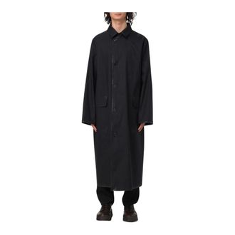 Maison Margiela Homme, Manteaux, Noir, Taille: M Manteau noir coupe d&eacute;contract&eacute;e