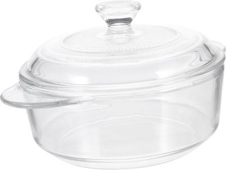 BESPORTBLE Hitzebest&auml;ndiger Glas topf mit Deckel Doppelgriff Transparenter Suppentopf f&uuml;r Pasta Instant nudeln Vielseitiger K&uuml;chentopf f&uuml;r Babynahrung und Gem&uuml;se