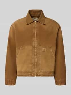 Carhartt Work in Progress Jacke mit Rei&szlig;verschluss und Label-Detail Modell Dearborn