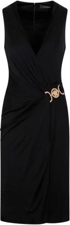 Versace Femme, Robes, Noir, Taille: 36 FR Medusa 95 Draped Midi Dress