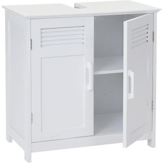 Hhg Waschbeckenunterschrank HHG 146, Badschrank 60x60x30cm wei&szlig;